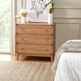 SAFAVIEH Galio Contemporary 3 Drawer Chest, Oak/Gold (30.7 in. W x 18.5 ...