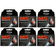 M5 Magnum 5 Razor with Trimmer, 2 Refill Blades and Travel Case ...