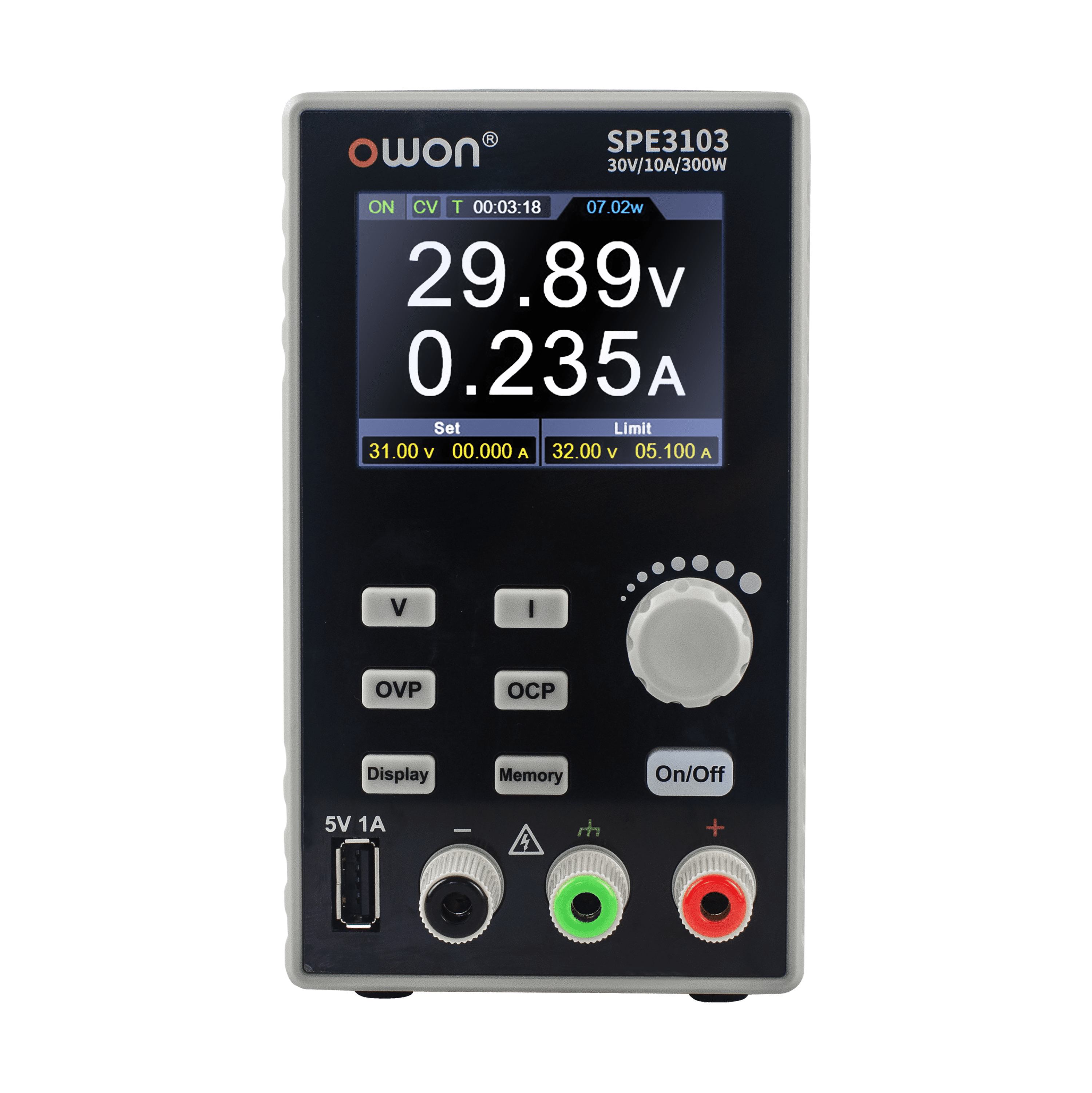 OWON Programmable DC Power Supply SPE6103 2.8" LCD Adjustable Lab 60V10A Voltage - Walmart.com