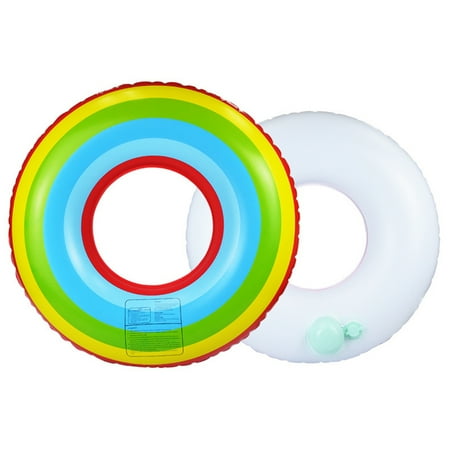 Inflatable Swim Ring with Pressing Inflation Summer Pool Swimming Float ...