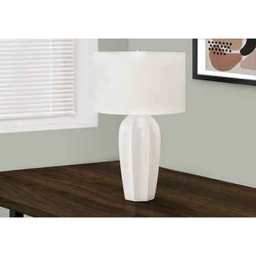 Lighting - 21"h Table Lamp - Cream Resin Base - Ivory Shade ...