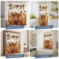 Autumn Cattle Pumpkin Sunflower Shower Curtain Set, Waterproof Shower ...