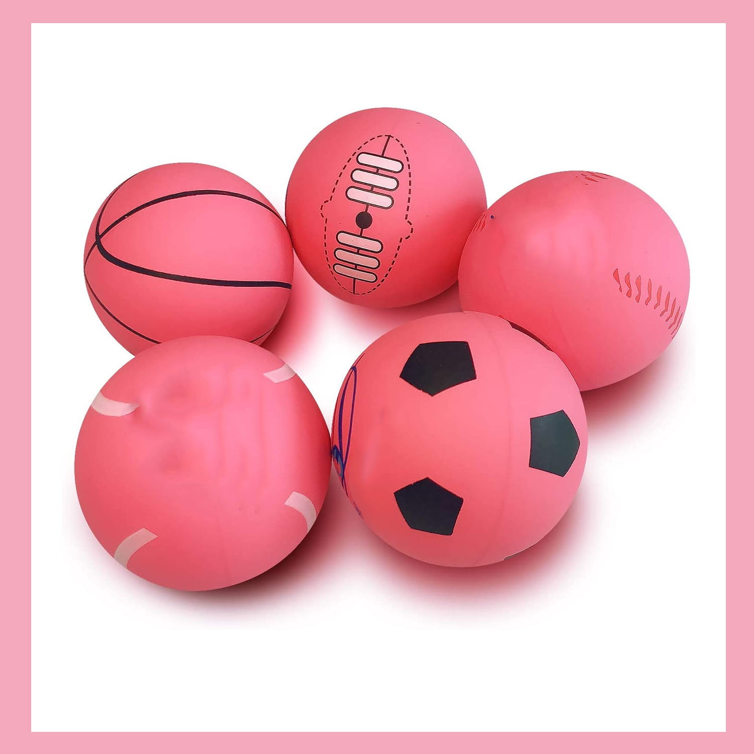 Bouncy Balls for Kids Adults Premium Rubber Balls Yoga Therapy Massage ...