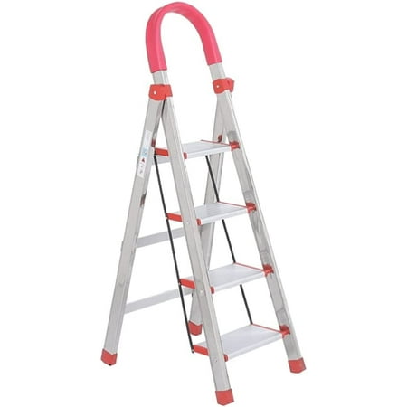 Step ladders Foldable Folding Step Ladder 4 Step Ladder Stainless Steel ...