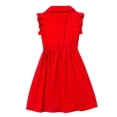 BLTIBY Girls Princess Back to School Dress Cute Fairy Sleeve Lapel ...