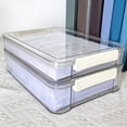 AOOOWER Portable Clear Paper Organizers Box Ideal For Books Documents ...