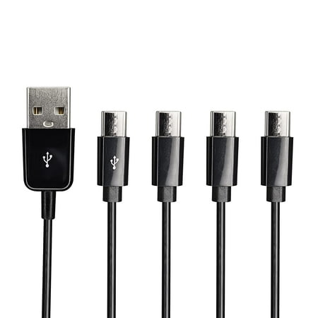 CERRXIAN USB Type C Splitter Charging Cable ,1ft 4 in 1 Multi Charging ...