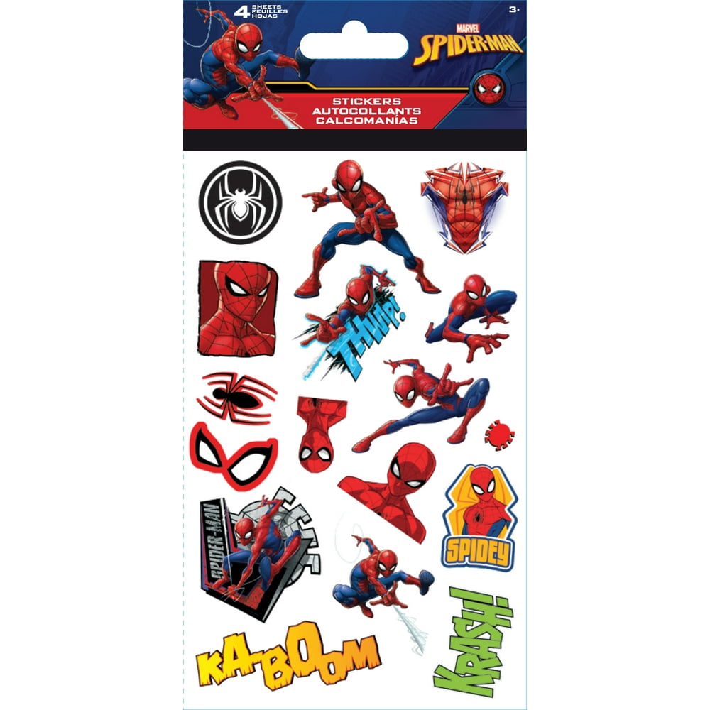 Trends International Spiderman Standard Sticker - 4 sheet - Walmart.com ...