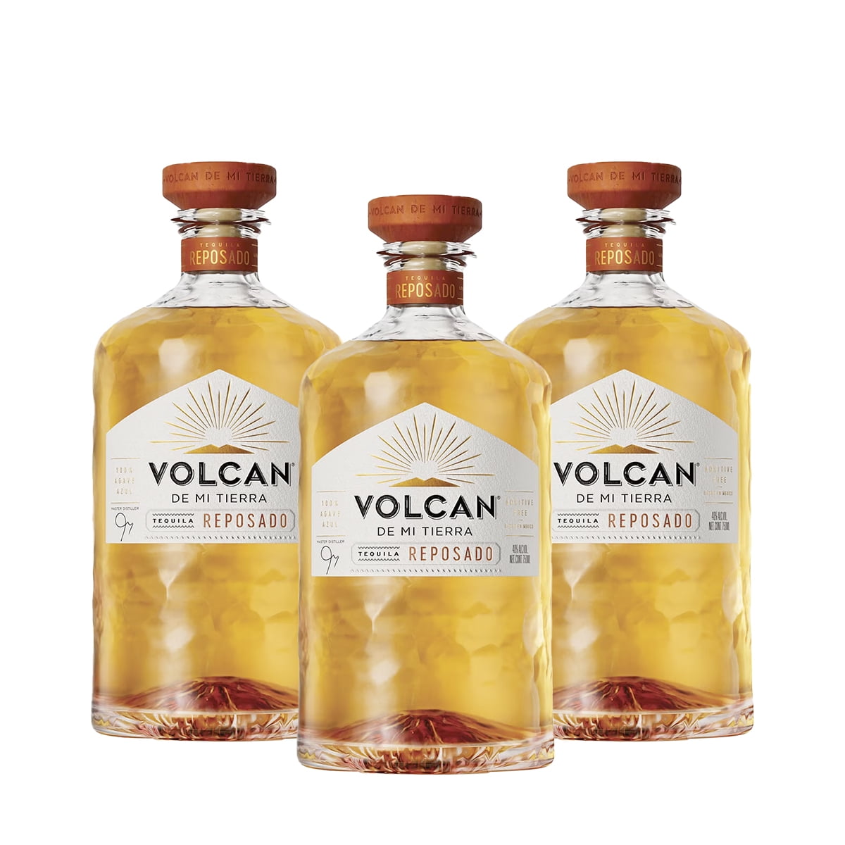 Pack De 3 Tequila Volcan De Mi Tierra Reposado 750Ml | Walmart en línea