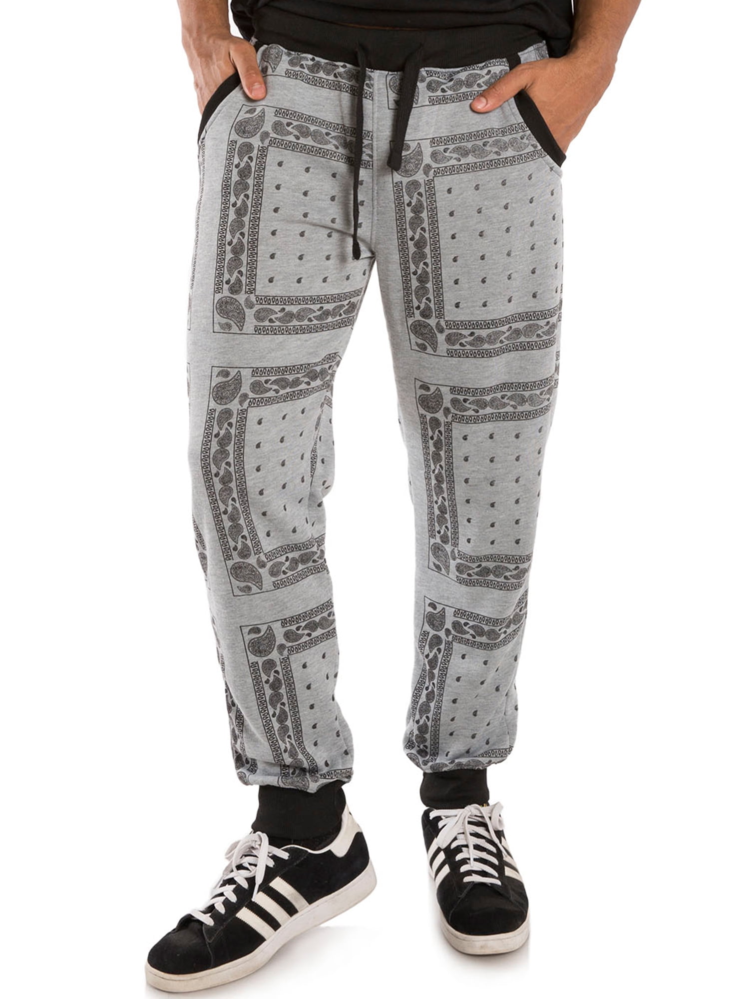 Vibes Men's Relaxed Fit Printed Fleece Jogger Sweat Pants - Walmart.com