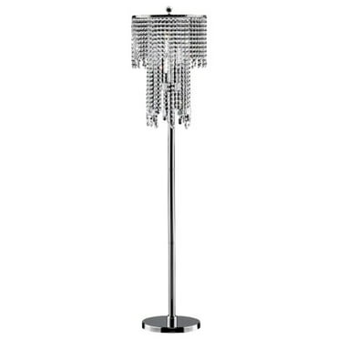 Chrome and Crystal Floor Lamp with a Polished Chrome Finish - Walmart.com