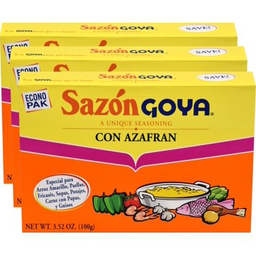 Goya Sazon Con Azafran Seasoning, 3.52 Oz - Walmart.com
