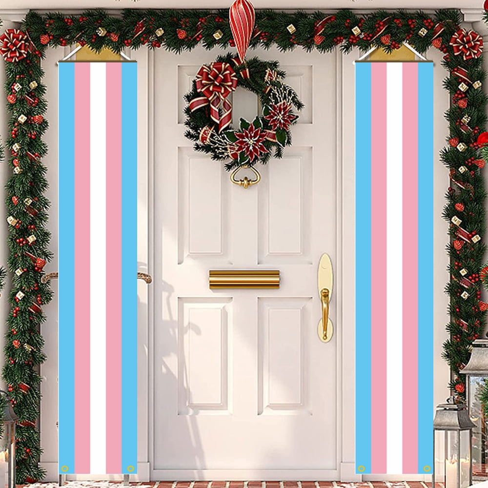 5.9ft Rainbow Flag Transgender Couplets LGBTQ Gay Pride Porch Hangings ...