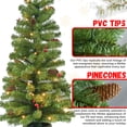 BRINGSTAR Artificial Potted 4FT Christmas Tree, 50 LED Lights, Pine ...
