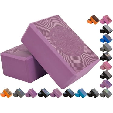 QUANFENG QF Yoga Blocks Set of 2 High-Density EVA Foam Blocks(4"x 6"x 9 ...