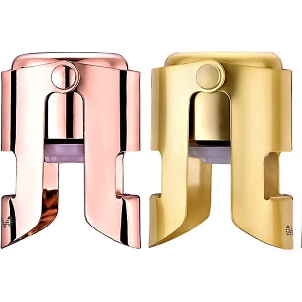 (2 pieces gold & rose gold) champagne stopper bottle stopper champagne ...
