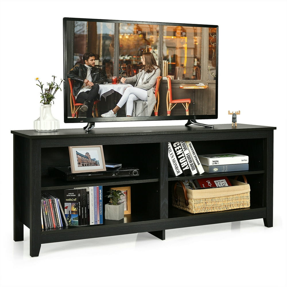 Gymax 4-Cubby TV Stand Media Console for TV's up to 65'' w/ Adjustable ...