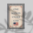 Affixzi Patriotic Poster, Vintage Americana USA Flag Print, One Nation ...