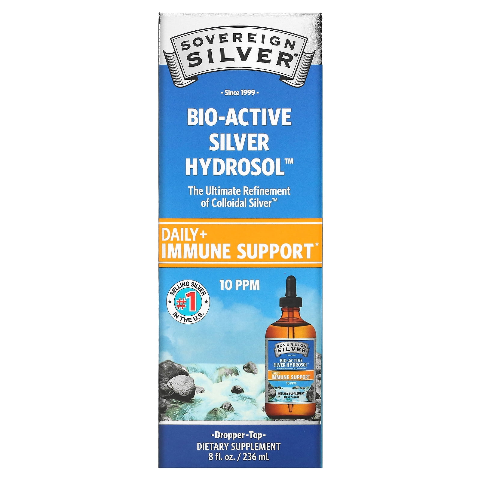 Sovereign Silver Hydrosol 10 ppm Dropper, 8 Oz - Walmart.com