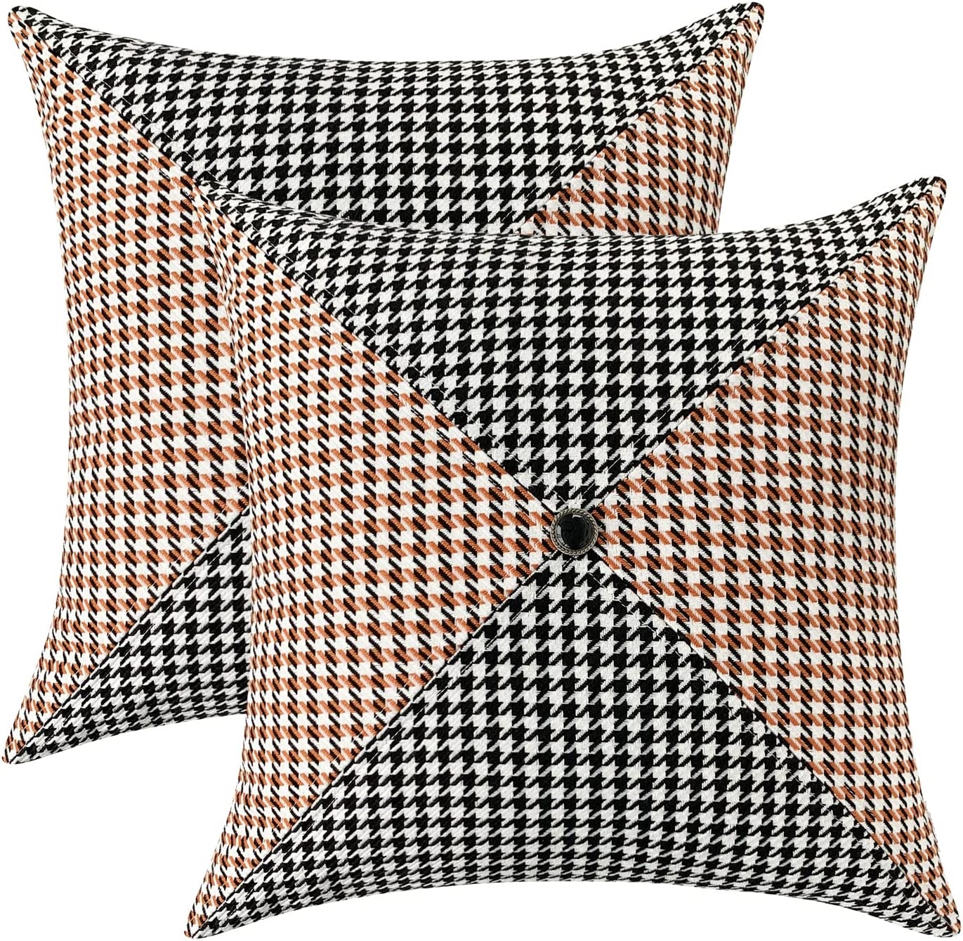 Print Houndstooth Decorative Throw Pillow Covers for Couch/Sofa/Bedroom ...