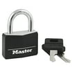 Master Lock 141D 1-9/16" Black Vinyl Cover Brass Padlock - Walmart.com