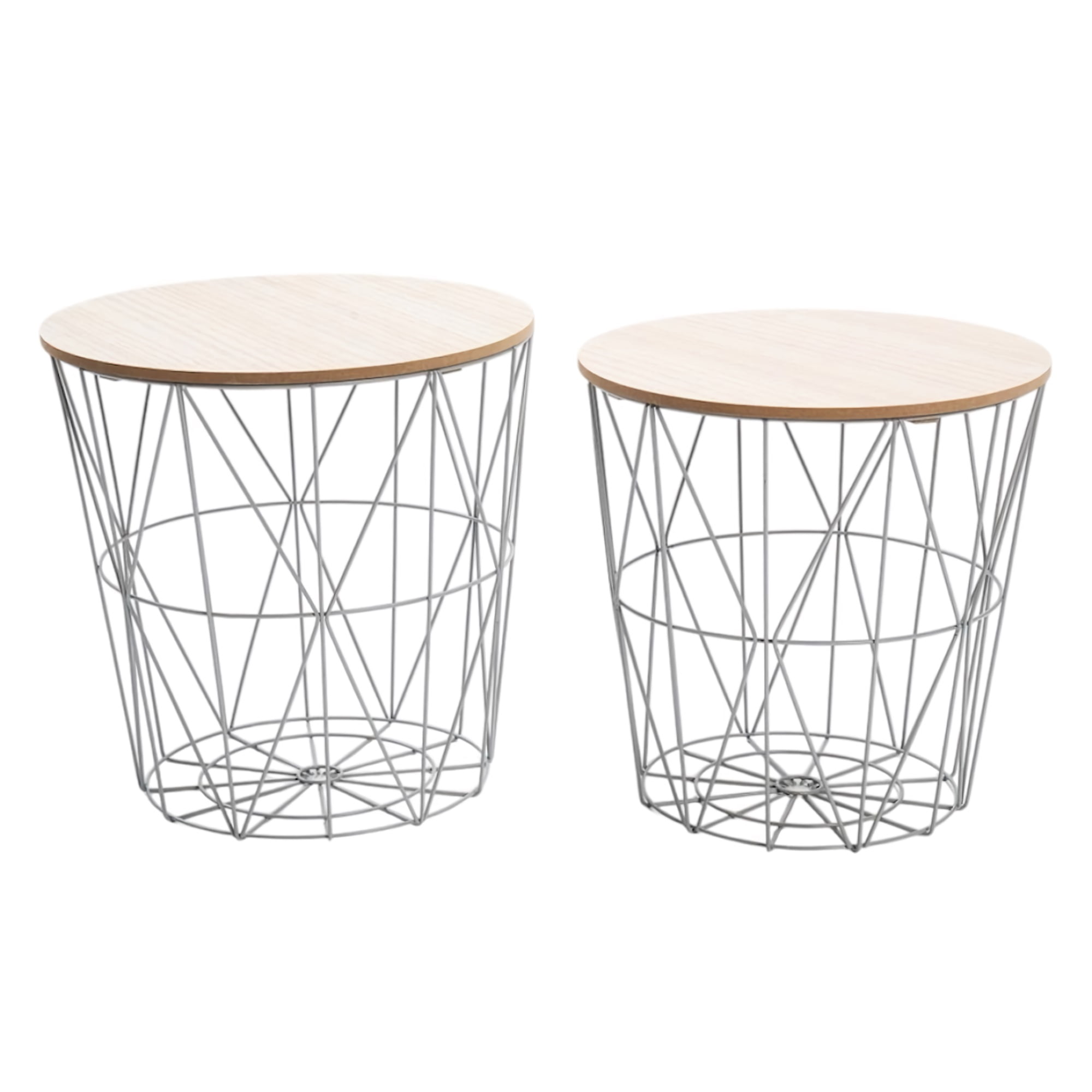 Click here for Toytexx Set Of 2 Round Nesting End Tables With Met... prices