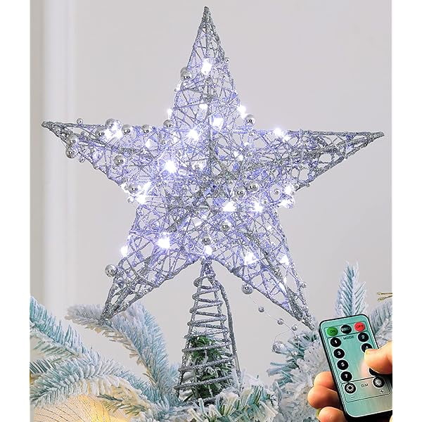 wonima02 Christmas Tree Topper LED Lights Battery Operated, Lighted ...
