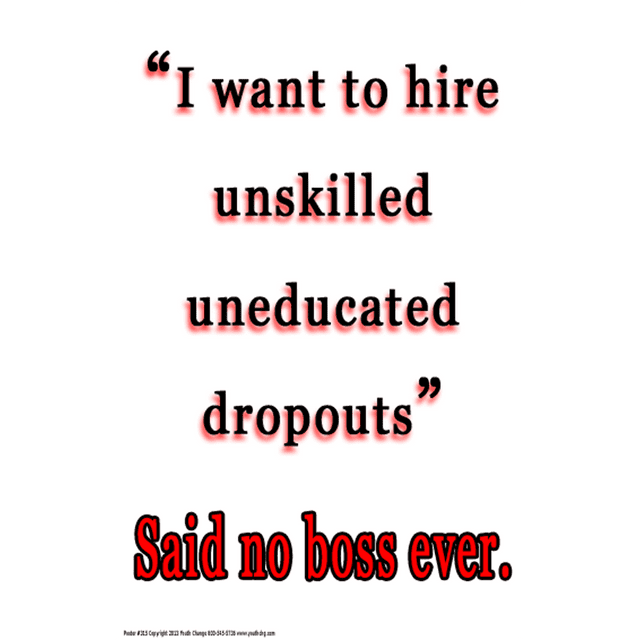 Youth Change Poster #315 Intense Dropout Prevention, Student ...