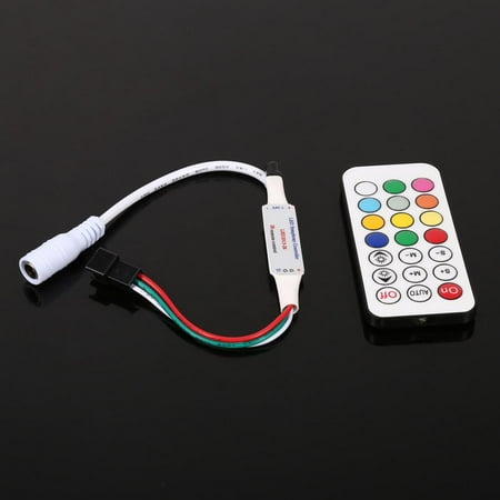 Rdeghly IR LED Controllers,Mini 21 Keys IR Wireless Remote Controller For WS2811 WS2812B LED ...
