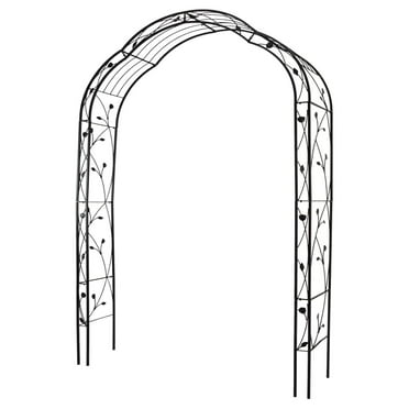OverPatio 7' Vinyl Garden Arbor Arch PVC Wedding Archway Flat Top ...