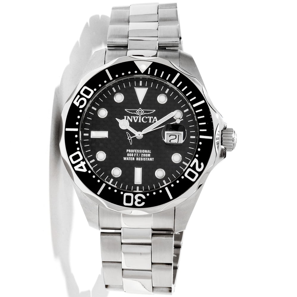 Click here for Mens Pro Diver Black Invicta Carbon Fiber Dial Bla... prices