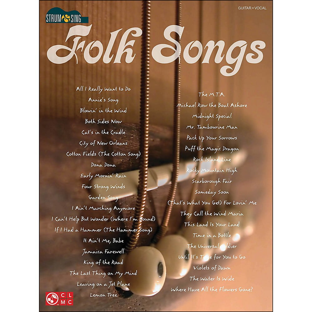 Cherry Lane Strum & Sing Folk Songs for Easy Guitar - Walmart.com