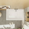 43" Acrylic Freestanding Bathtub with seat: Spacious rectangle Shape ...