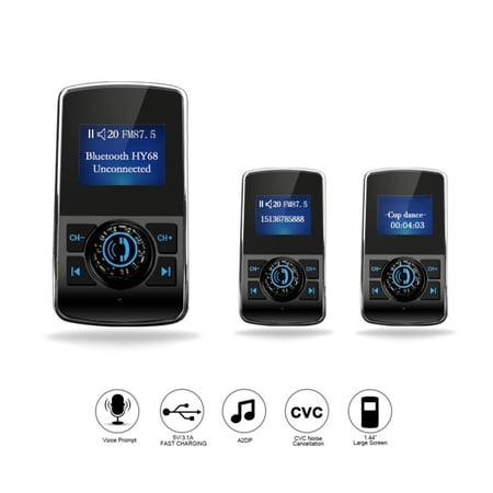 HY68 Bluetooth Handsfree Car Mp3 Player Wireless Car MP3 Dual USB FM ...