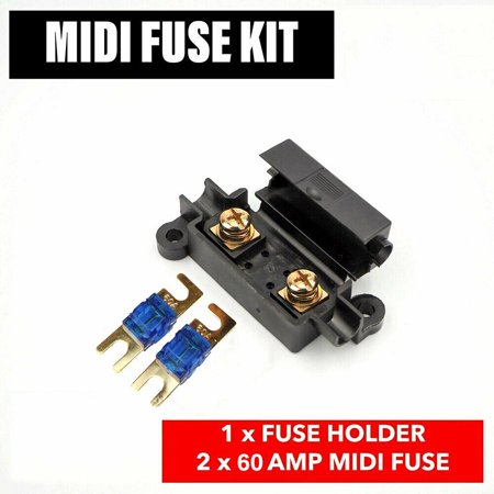 Top-Max 60A Midi Fuse Ring Terminals Inline Fuse Holder Heavy Duty ...