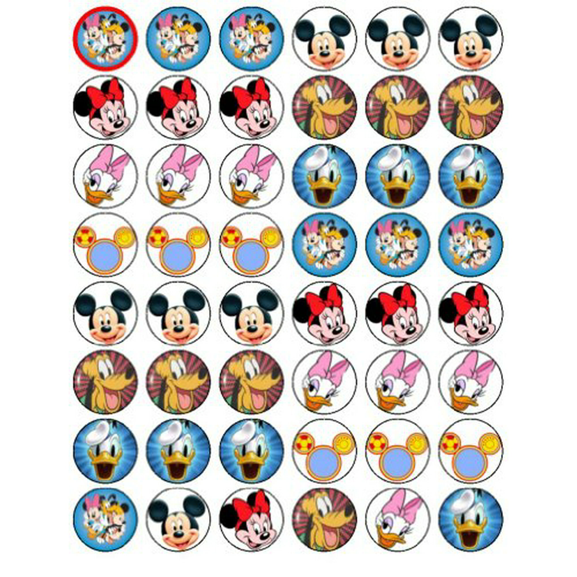 Mickey Mouse Edible Cupcake Toppers