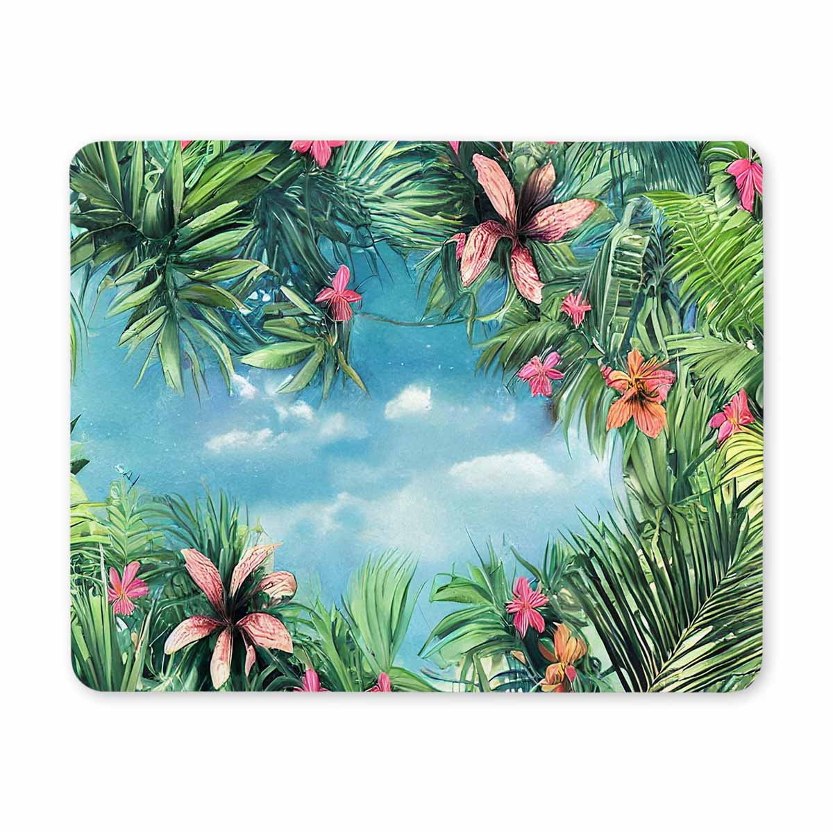 Blooming Flowers Mouse Pad, Wildflowers Floral Mouse Mat with ...