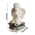 Eespoir Solar Powered Resin Cherub Figurine Lamp, Angel Statue Light ...