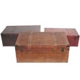 DecMode Rustic Wood Stacked Style Storage Trunk, Set of 3 32", 29", 26 ...