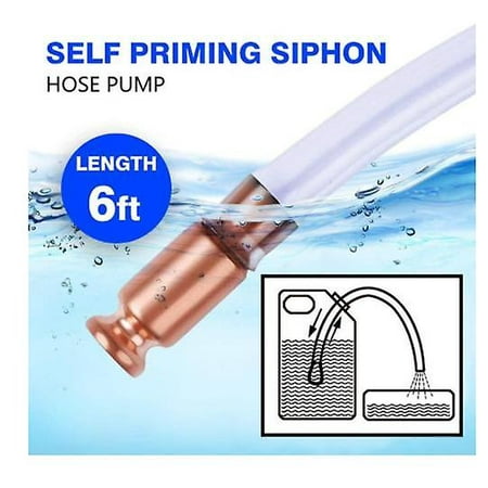 Self Priming Jiggle Syphon Hose Oil Drum Barrel Tank Siphon Pump Fuel ...