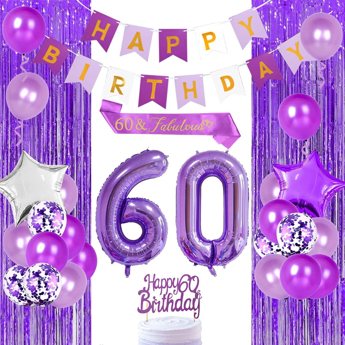 Happy 60th Birthday Decorations Party City | Shelly Lighting