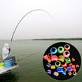 100Pcs Plastic Mixed Color Fishing Line Beads Fish Eye Shape Beads ...