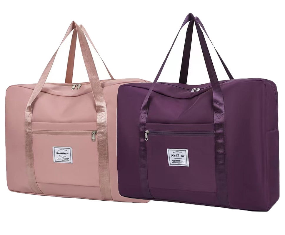 2 pack Large Capacity Travel Duffel Tote Bag，Waterproof Fold-able and ...