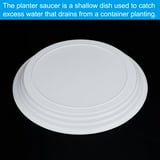 Unique Bargains Plant Saucers Round Plastic Flower Pot Plant Tray White ...