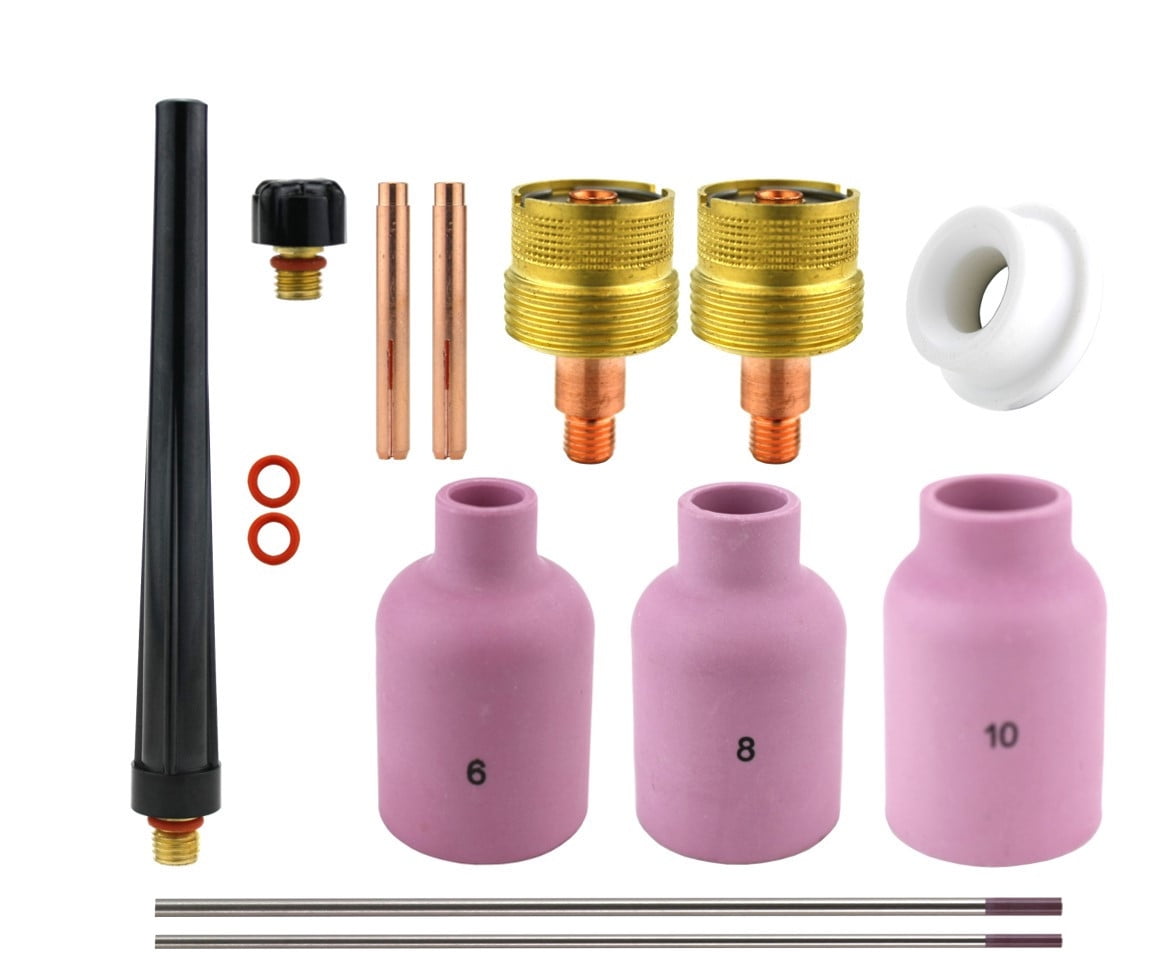 Consumables Kit for 9-20-25 Series TIG Torches with Large Diameter Gas ...