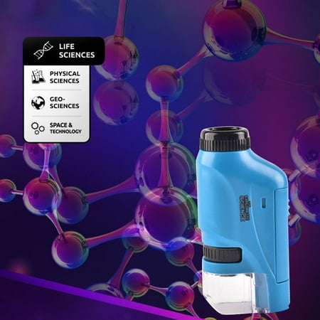 Mymisisa Mini Pocket Microscope Kit Handheld Microscope LED Light Kids ...