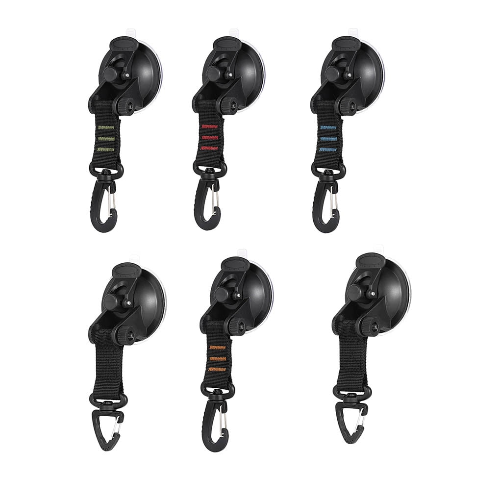 Pack of 4 Vehicle Mounted Tent Suction Cup ABS Nylon Securing Hook Down ...