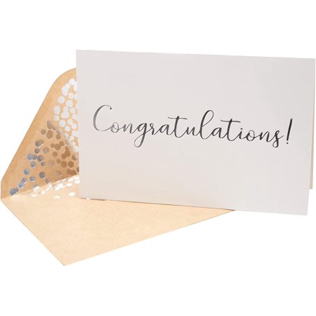50 Pack Congratulations Card – Elegant Greeting Cards With ...