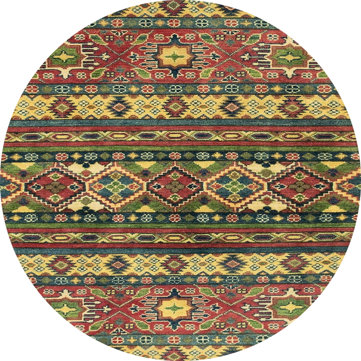 Ahgly Company Indoor Round Abstract Copper Green Southwestern Area Rugs ...