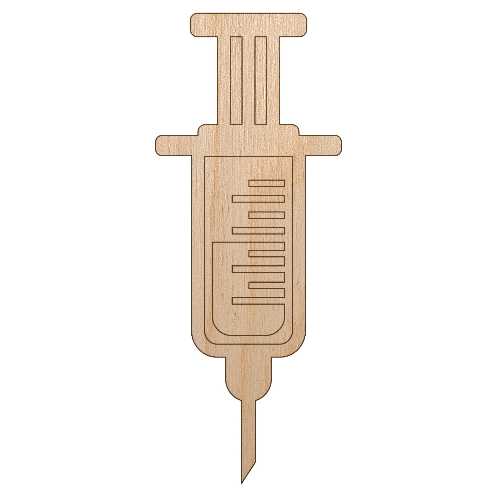 Medical Syringe Wood Shape Unfinished Piece Cutout Craft DIY Projects ...